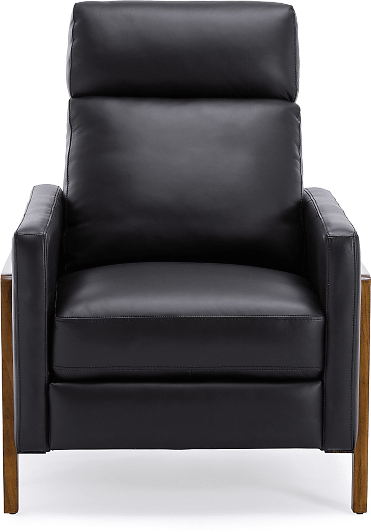 Doyers II Black Leather Push Back Recliner | Rooms to Go