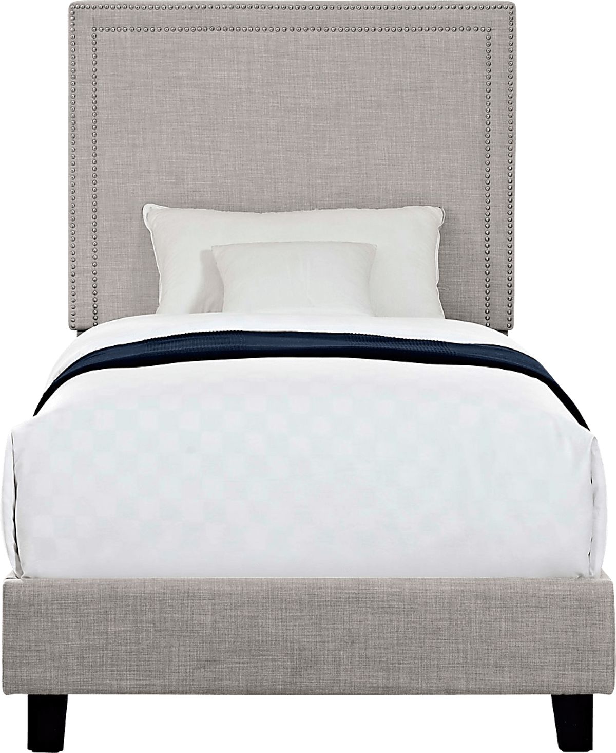 Draeger Gray Polyester Fabric Twin Bed | Rooms to Go