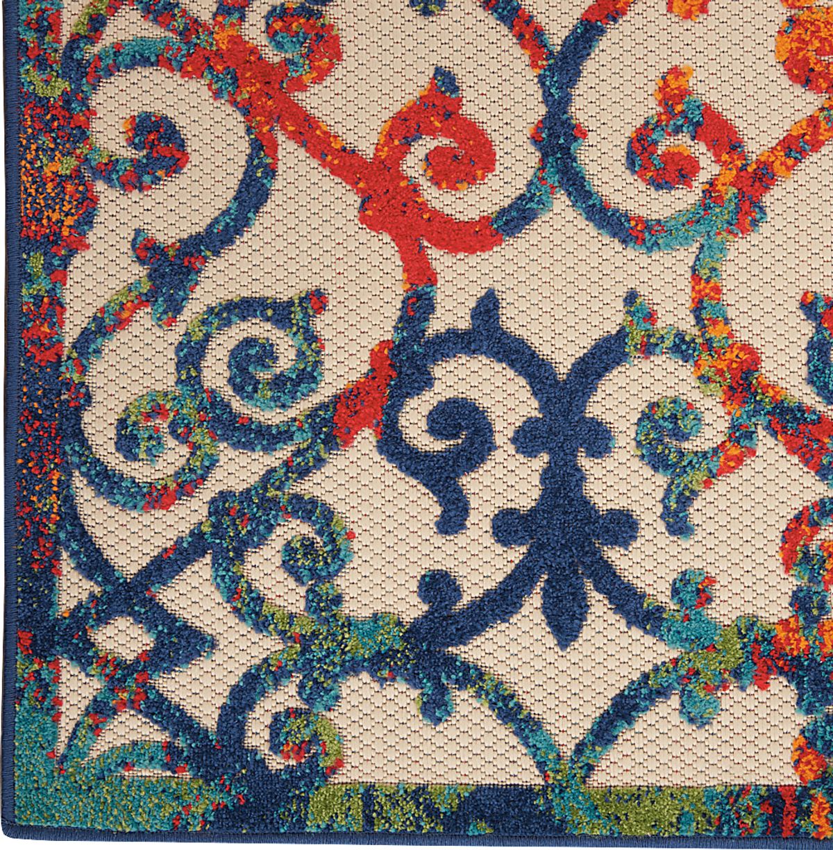 Drayce Multi Polypropylene Fabric Outdoor Rug | Rooms to Go