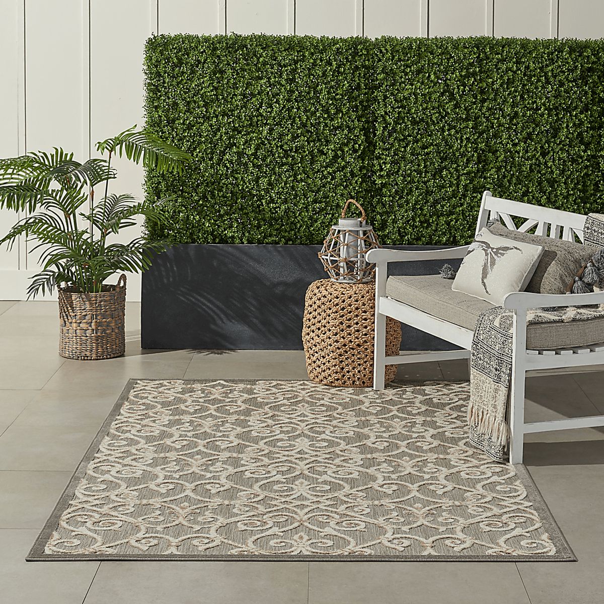 Drayce Natural Beige,White Rugs | Rooms to Go