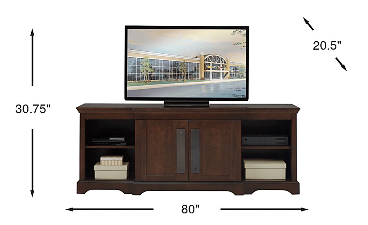 Drayden Hill Brown Dark Wood Console | Rooms to Go