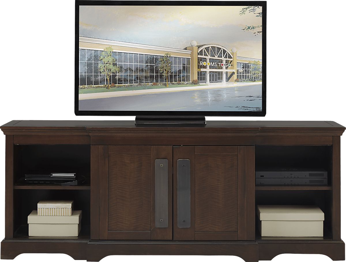 Drayden Hill Brown Dark Wood Console | Rooms to Go