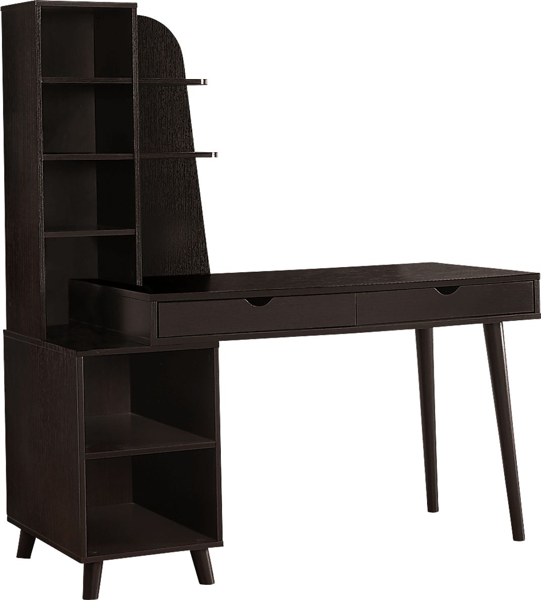 Drayebrooke Espresso Dark Wood Desk - Rooms To Go