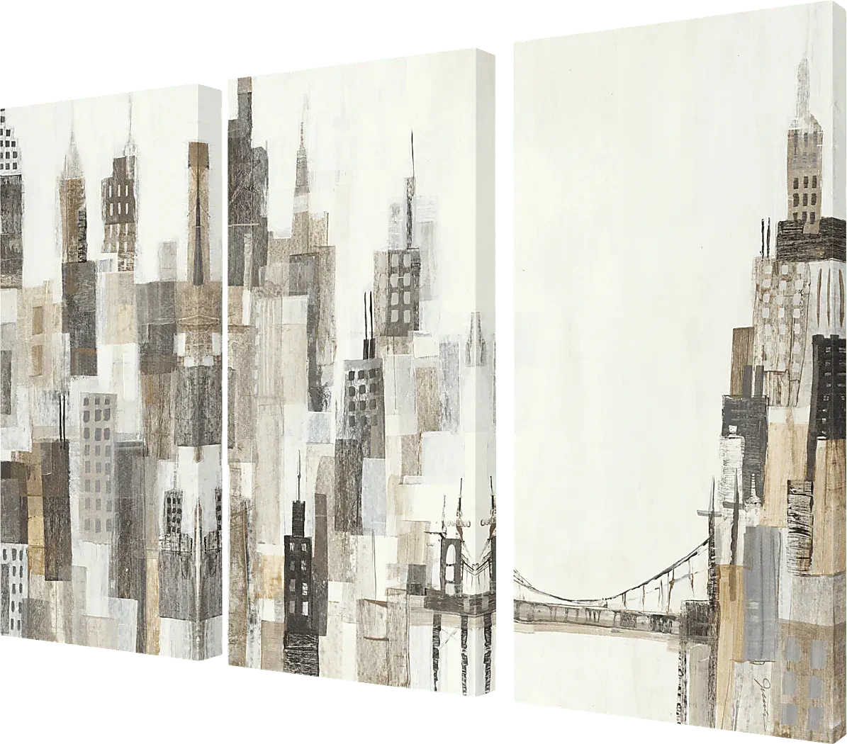 Dream Metropolis Set Of 3 Artwork | Rooms to Go
