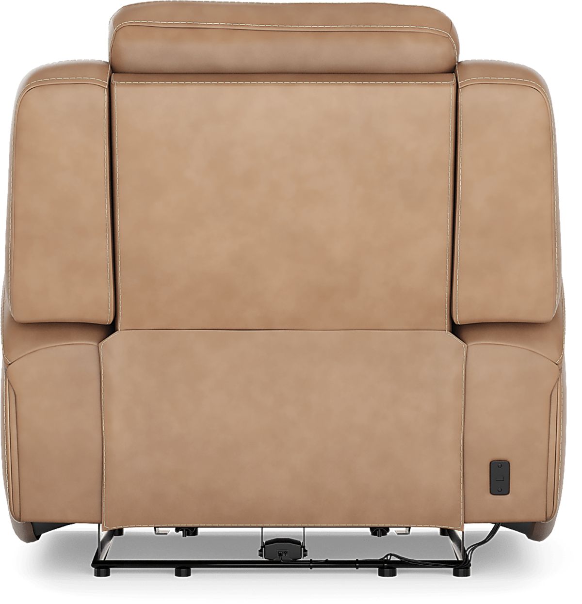 Drew & Jonathan Davidson 3 Pc Caramel Brown Leather Dual Power ...