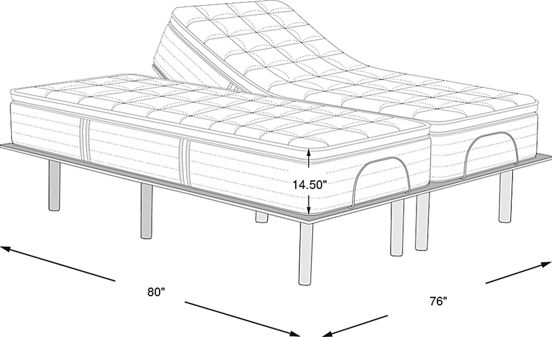 Drew & Jonathan Ruby Ranch Split King Adjustable Mattress Set | Rooms to Go