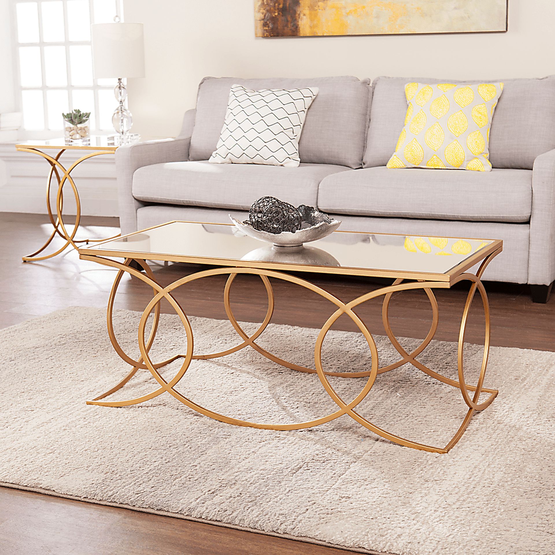 Drifton Gold Colors,Metal Cocktail Table | Rooms to Go