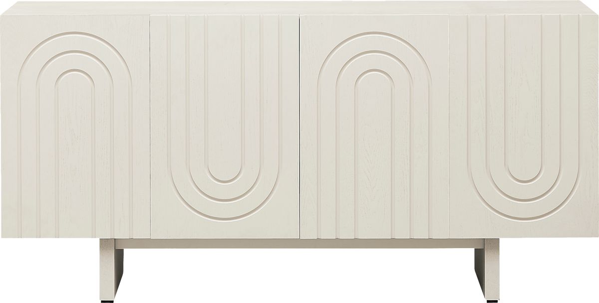 Dunbar Cream Colors,Light Wood,White Credenza | Rooms to Go