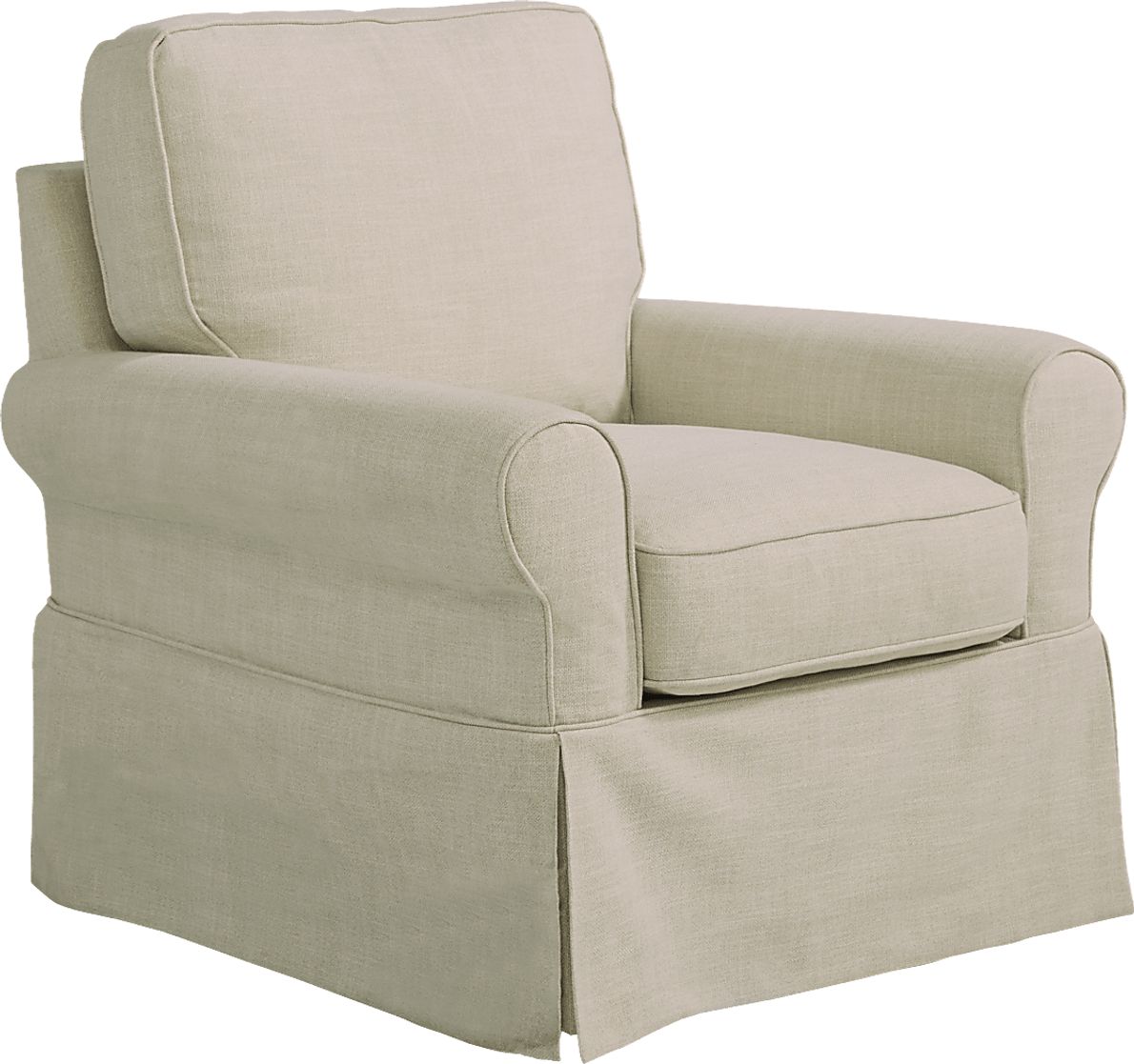Dune Isle Beige Chenille Fabric Glider,Swivel Chair - Rooms To Go