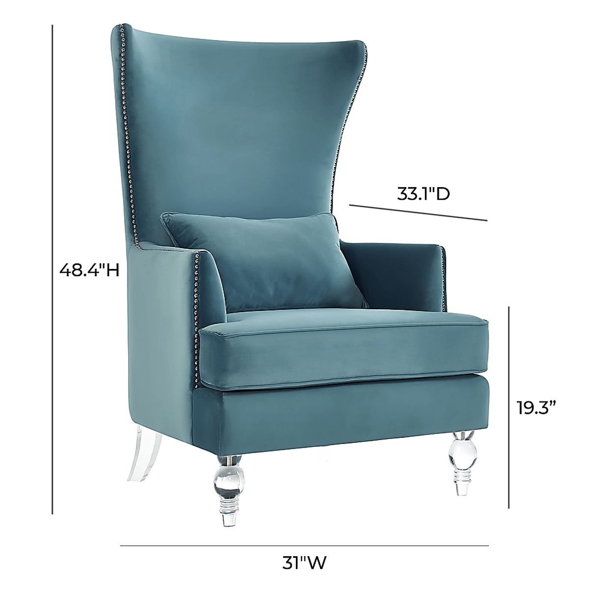 Dunglow I Blue Polyester Fabric Accent Chair | Rooms to Go