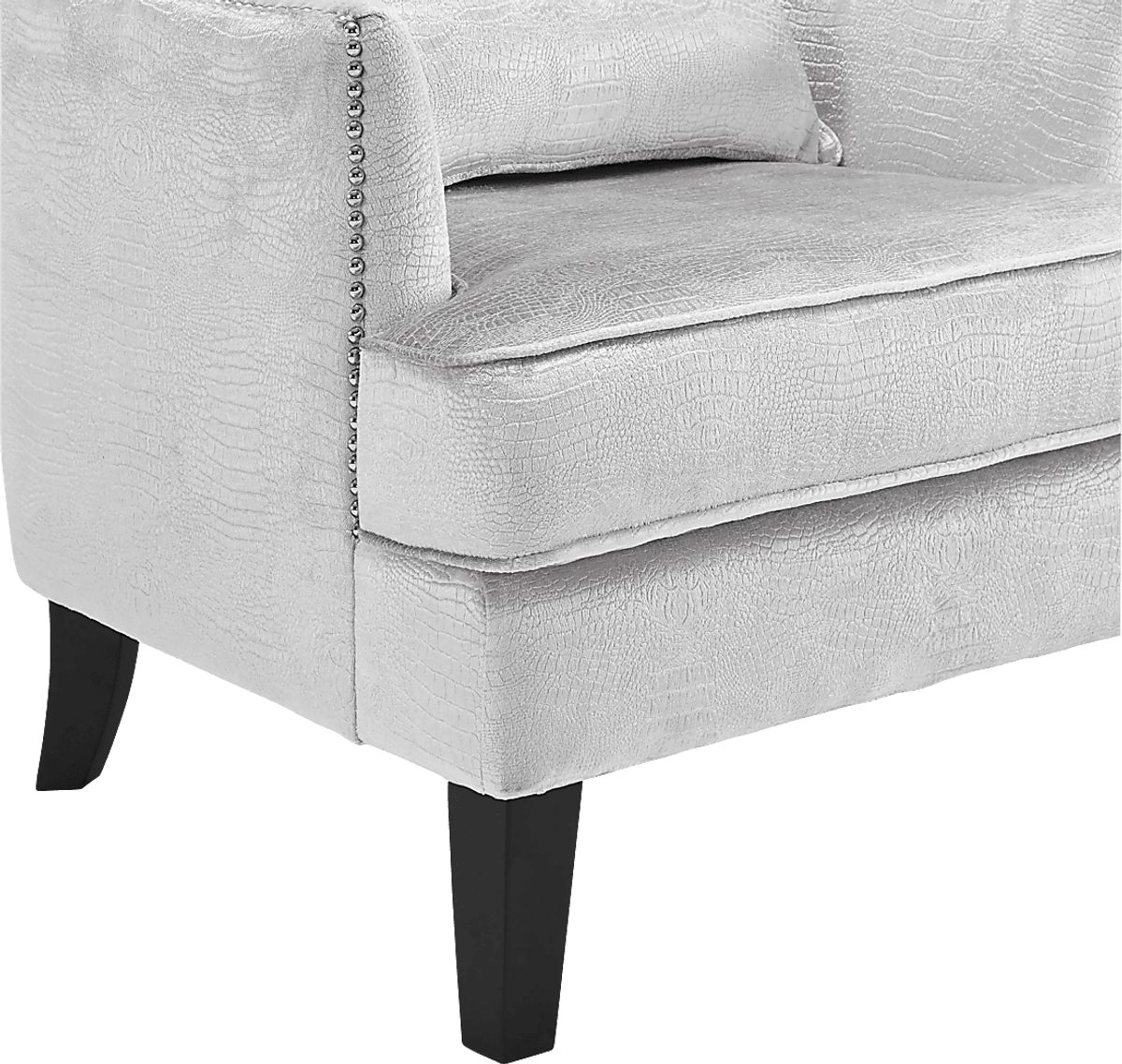 Dunglow II Silver Gray Polyester Fabric Accent Chair | Rooms to Go