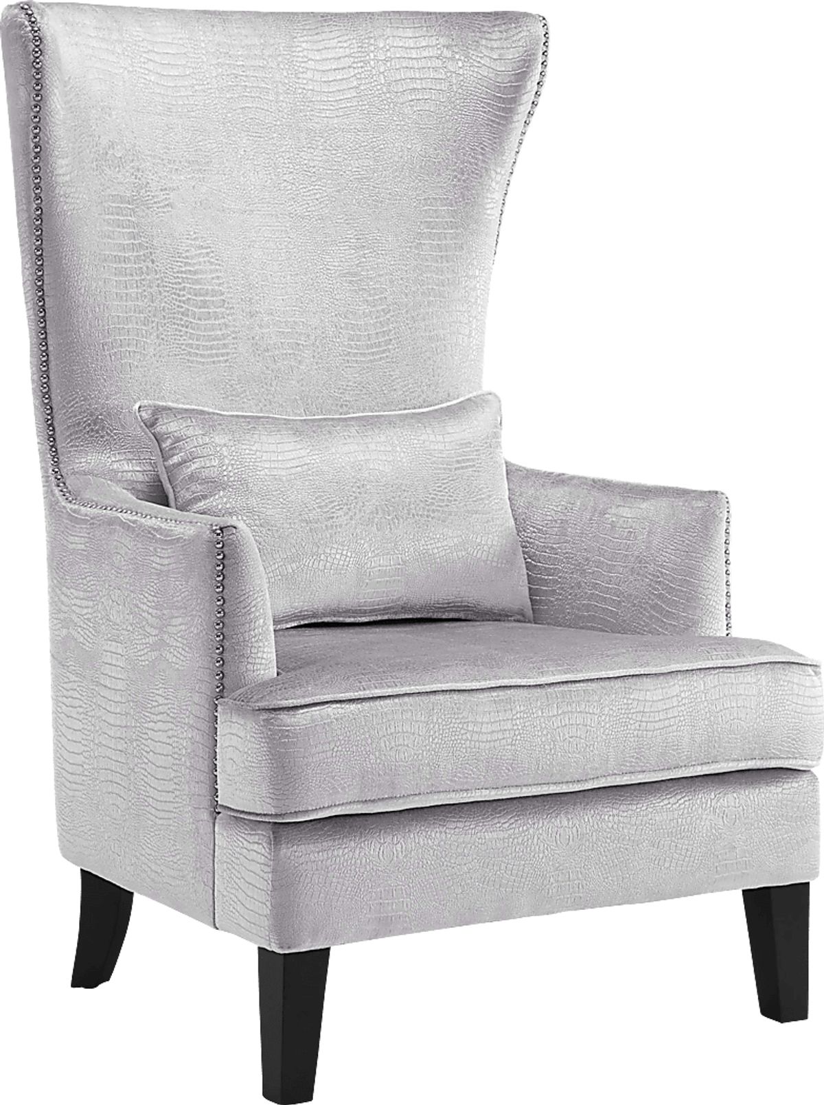 Dunglow II Silver Gray Polyester Fabric Accent Chair | Rooms to Go