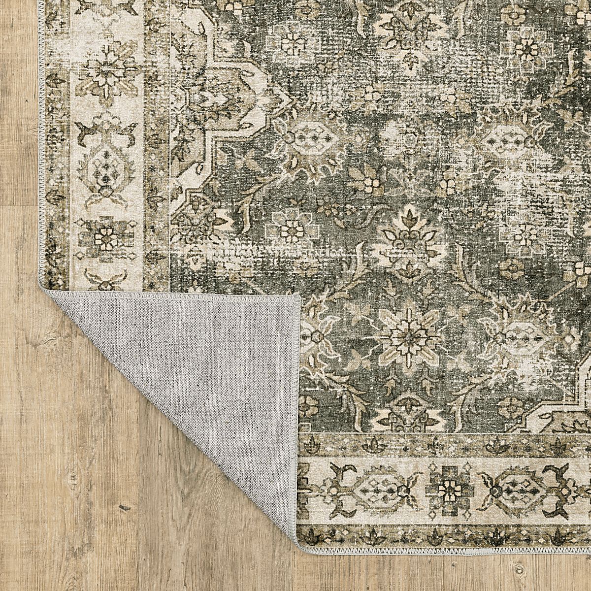 Dunkheld Beige Polyester Fabric Rug | Rooms to Go