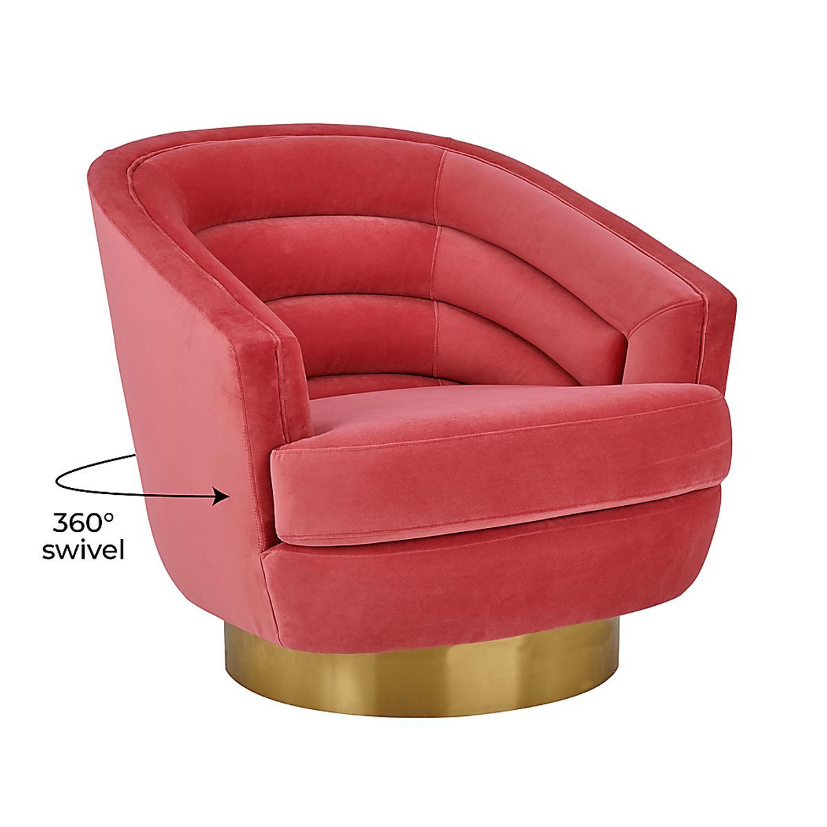 Dunlawn Pink Polyester Fabric Swivel Upholstered | Rooms to Go
