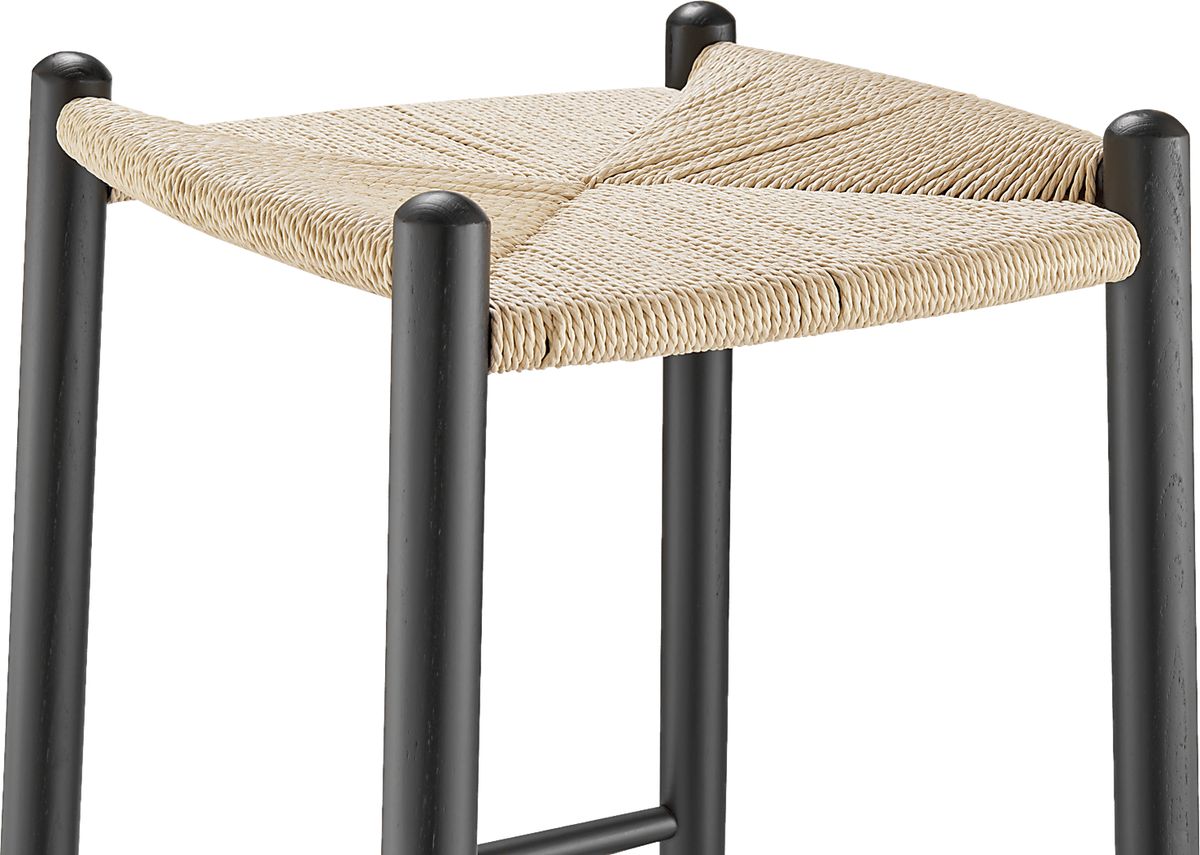 Dunton Black,Natural Beige,Black,White Barstool | Rooms to Go