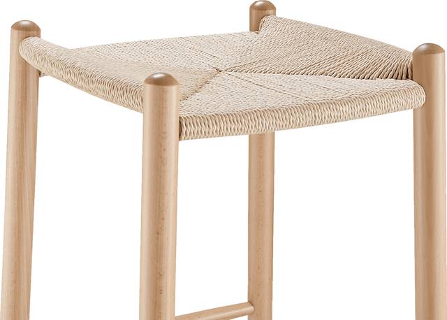 Dunton Natural Beige,White Barstool | Rooms to Go