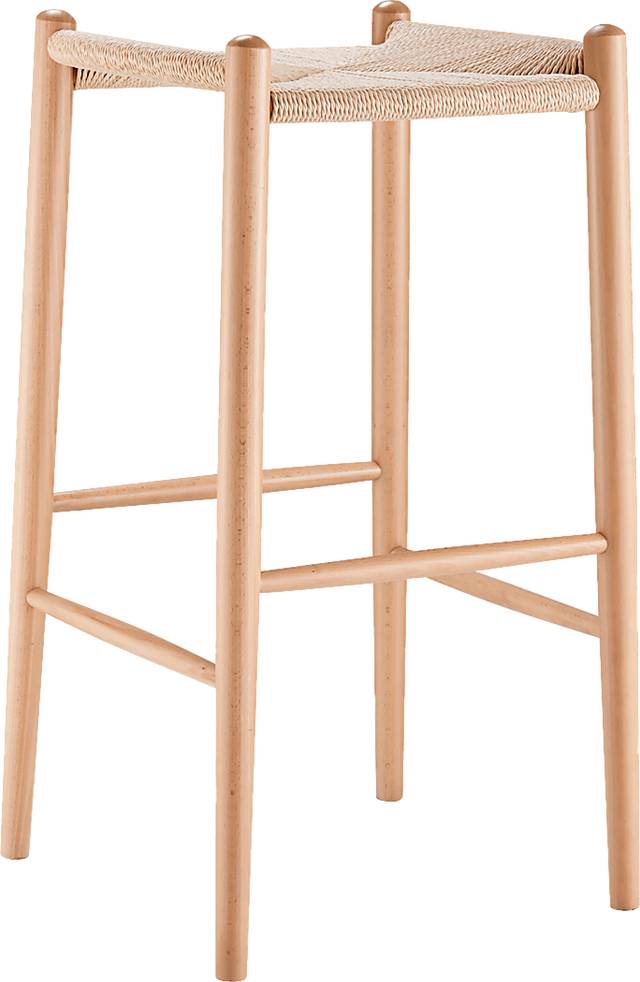 Dunton Natural Beige,White Barstool | Rooms to Go