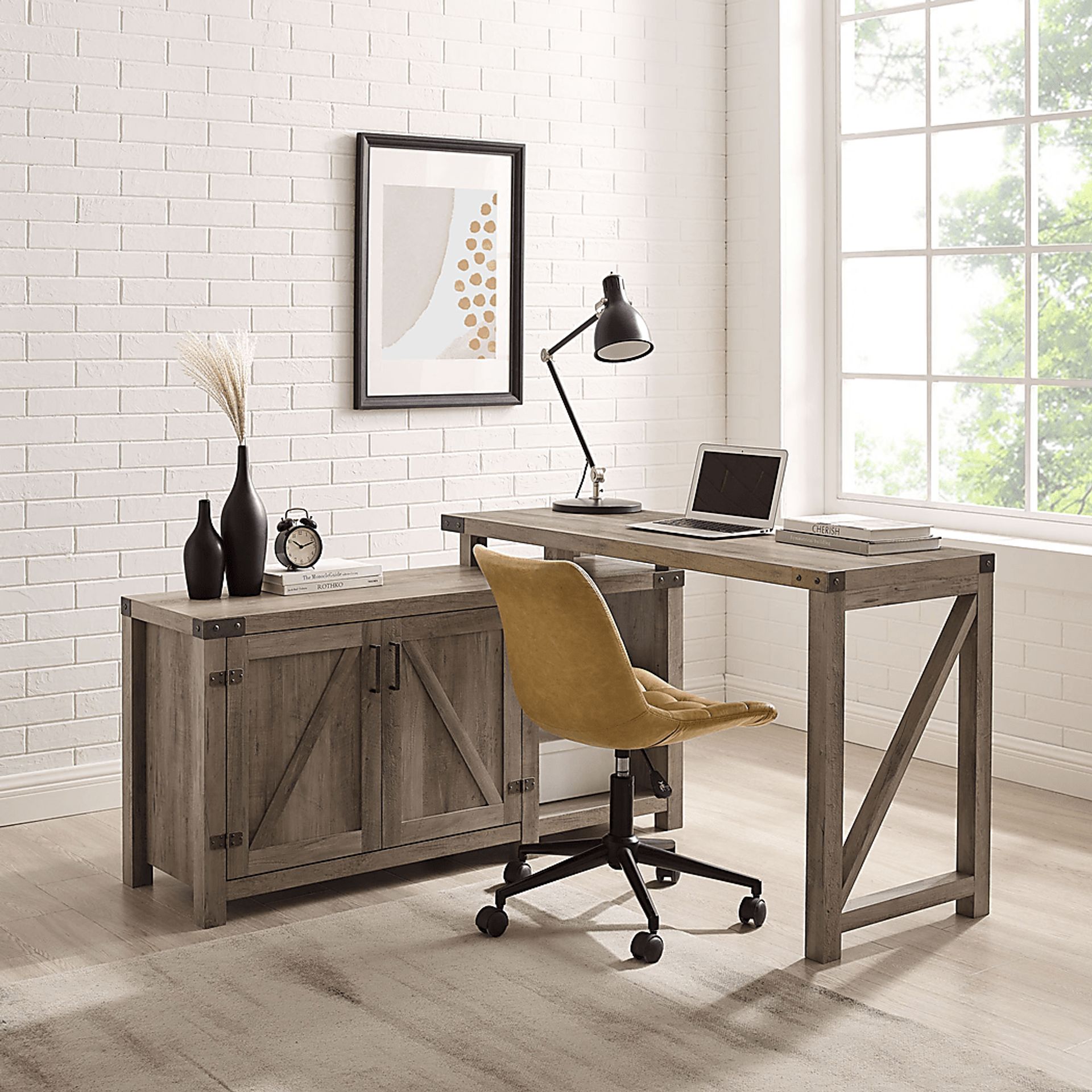 Durfee Gray Desk | Rooms to Go