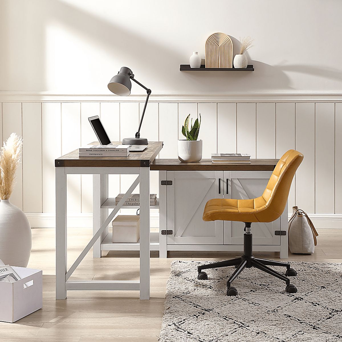 Durfee White Colors,White Desk | Rooms to Go