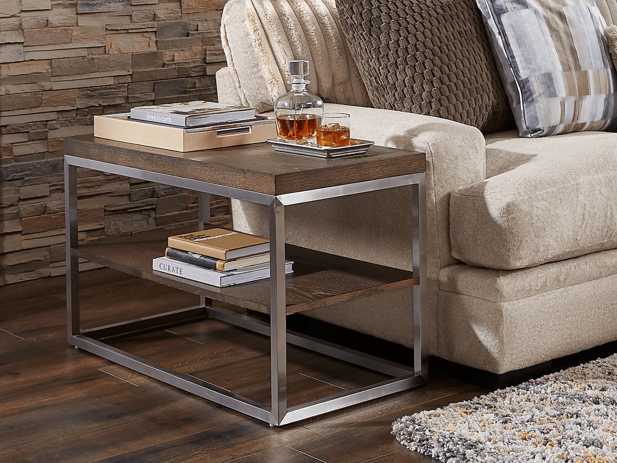 Dyer Caramel Light Wood End Table | Rooms to Go