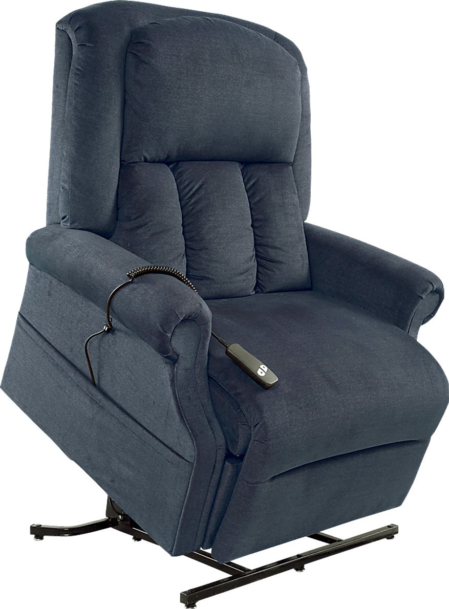 Eagle Point Blue Polyester Fabric Lift Chair Recliner - Rooms To Go