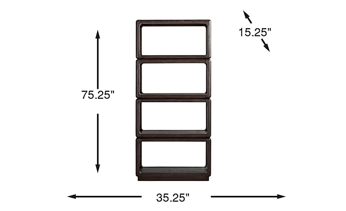 Eaglebrooke Brown Dark Wood 2 Pc Bookcases | Rooms to Go