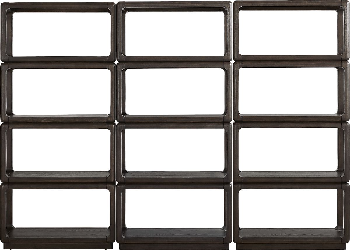 Eaglebrooke Brown Dark Wood 3 Pc Bookcases | Rooms to Go