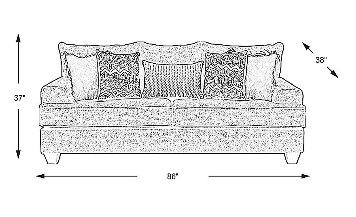 East Bank Black Polyester Fabric Sofa | Rooms to Go