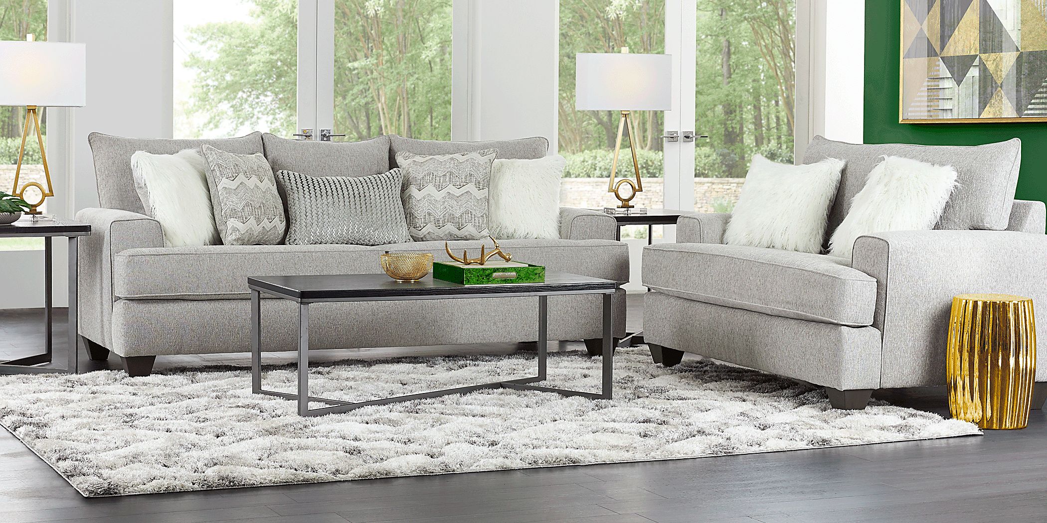 East Bank Gray 3 Pc Living Room - Rooms To Go