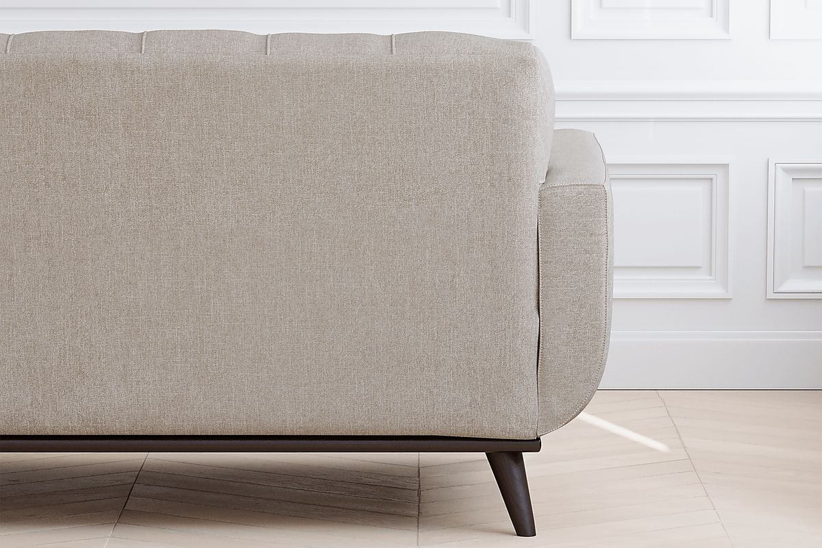 East Side 3 Pc Mushroom Brown Chenille Fabric Living Room Set With Sofa ...