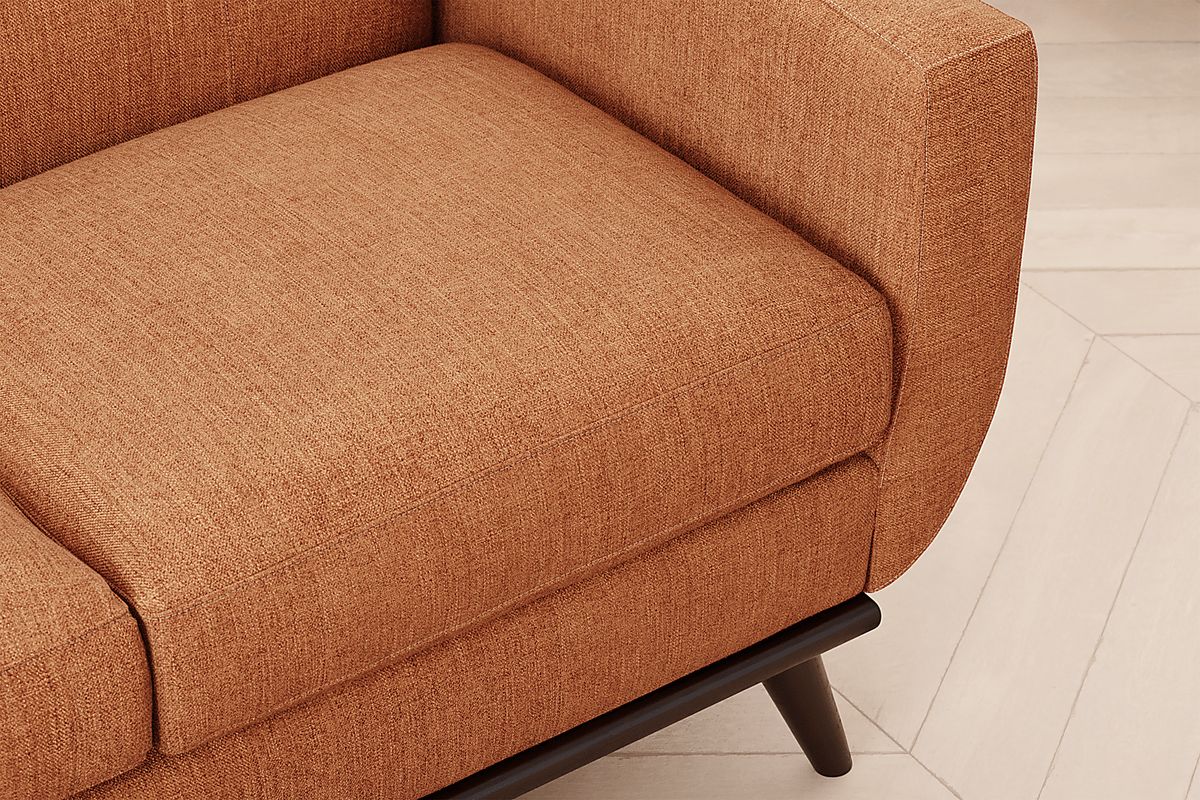 East Side Russet Orange Chenille,Luxeguard Performance Fabric Fabric ...
