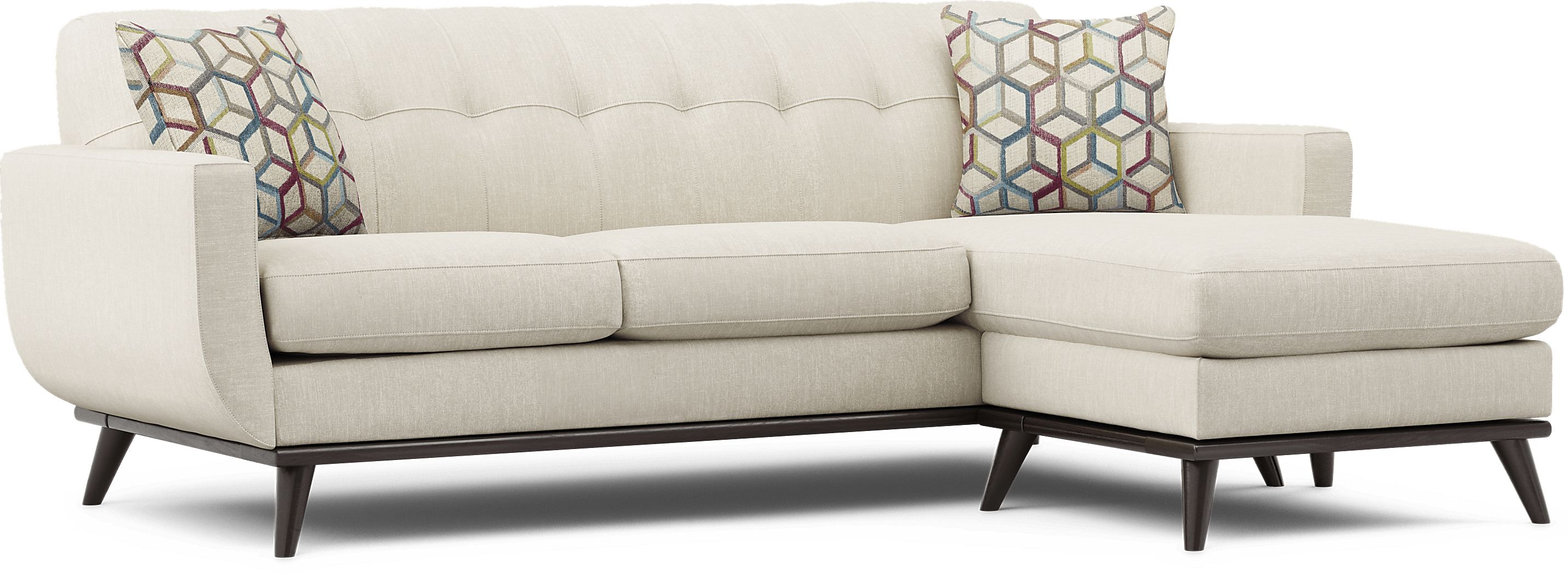 East Side 4 Pc Sand Beige Chenille Fabric Living Room Set With Chaise ...