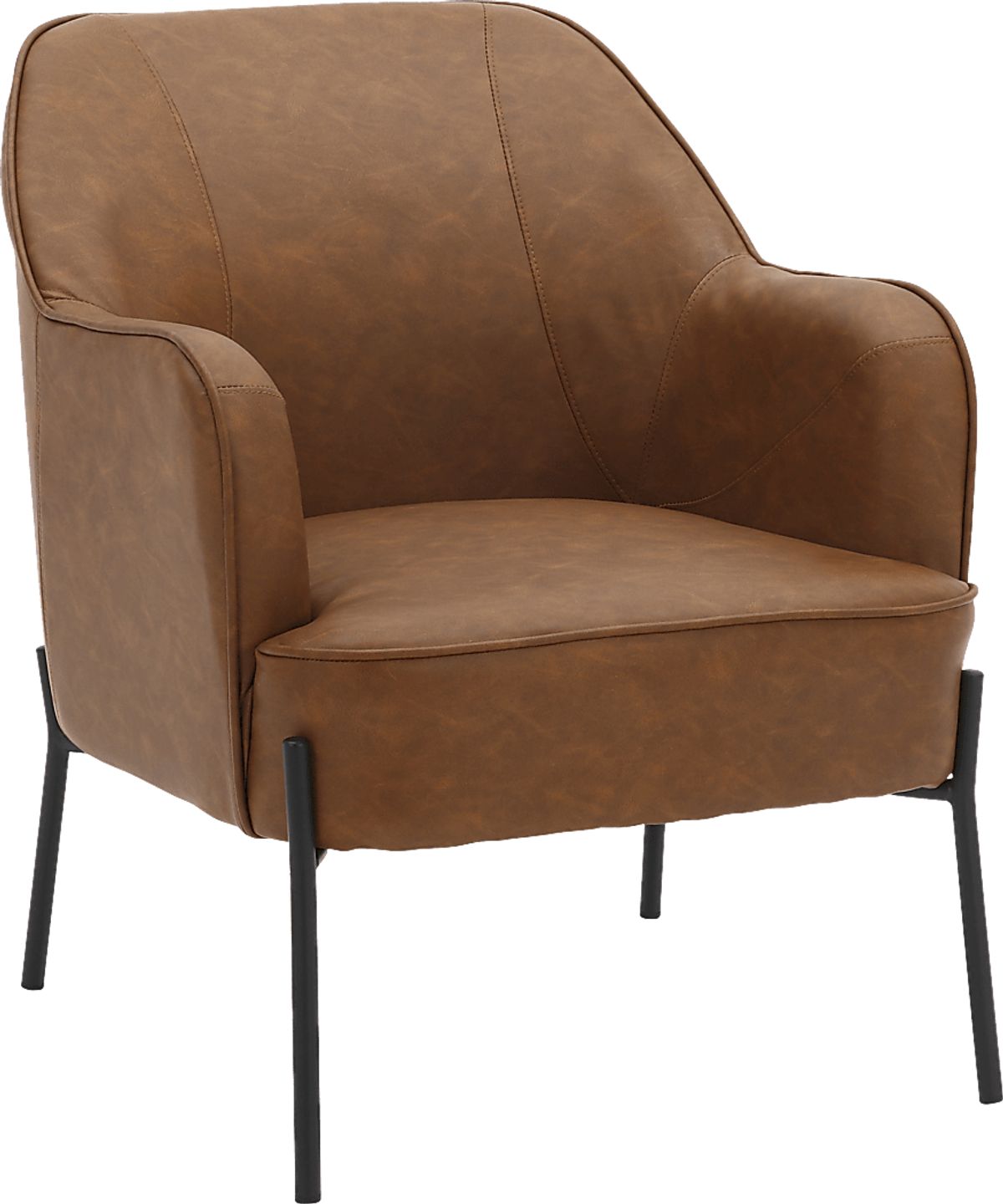 Eastchase Camel Brown Polyurethane Fabric Accent Chair | Rooms to Go