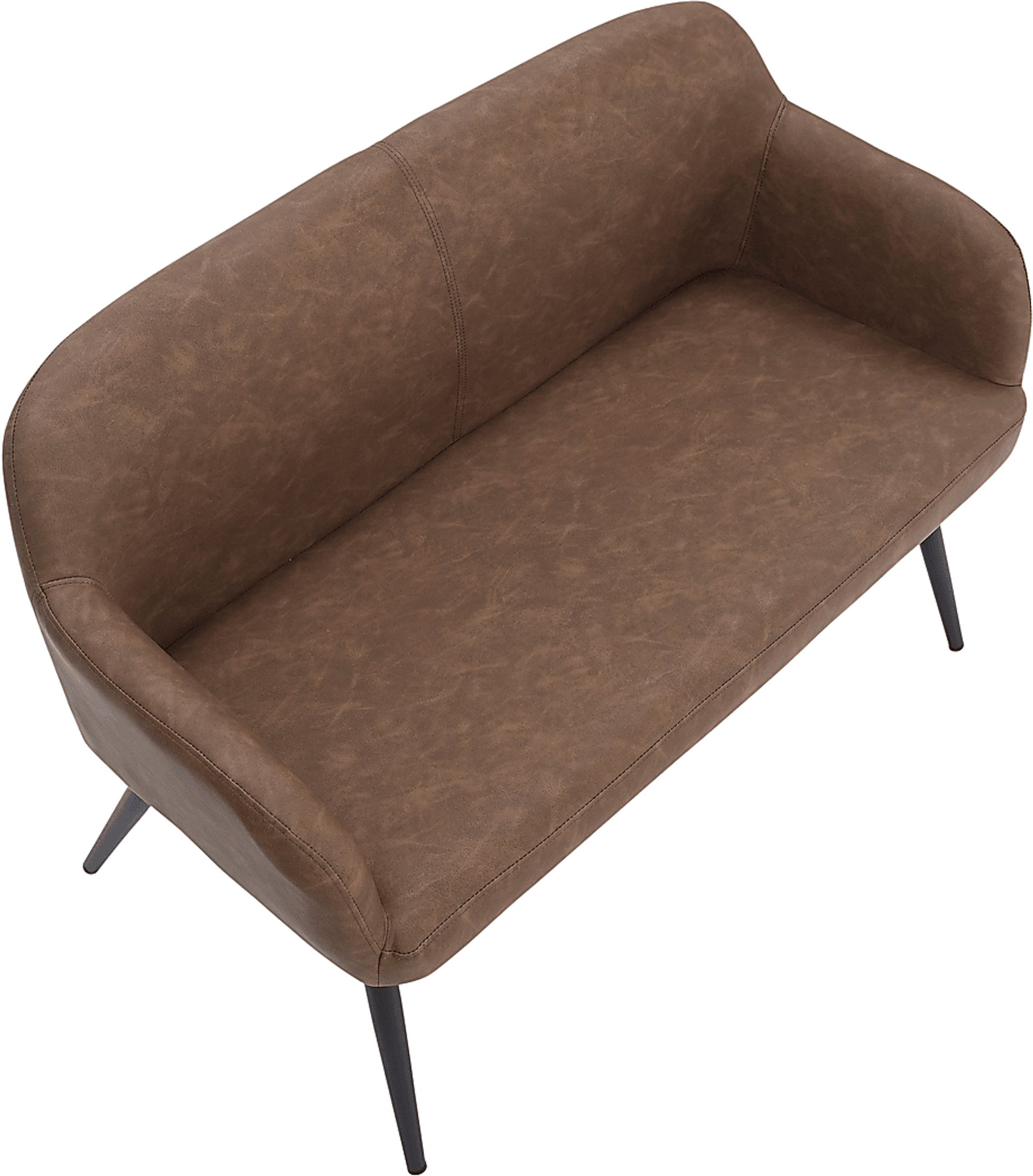 Eastchase Espresso Brown Polyurethane Fabric Bench | Rooms to Go