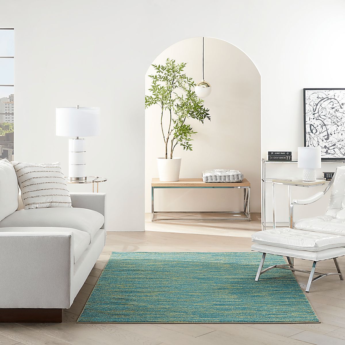 Easthagen Blue/Green Blue Rugs | Rooms to Go