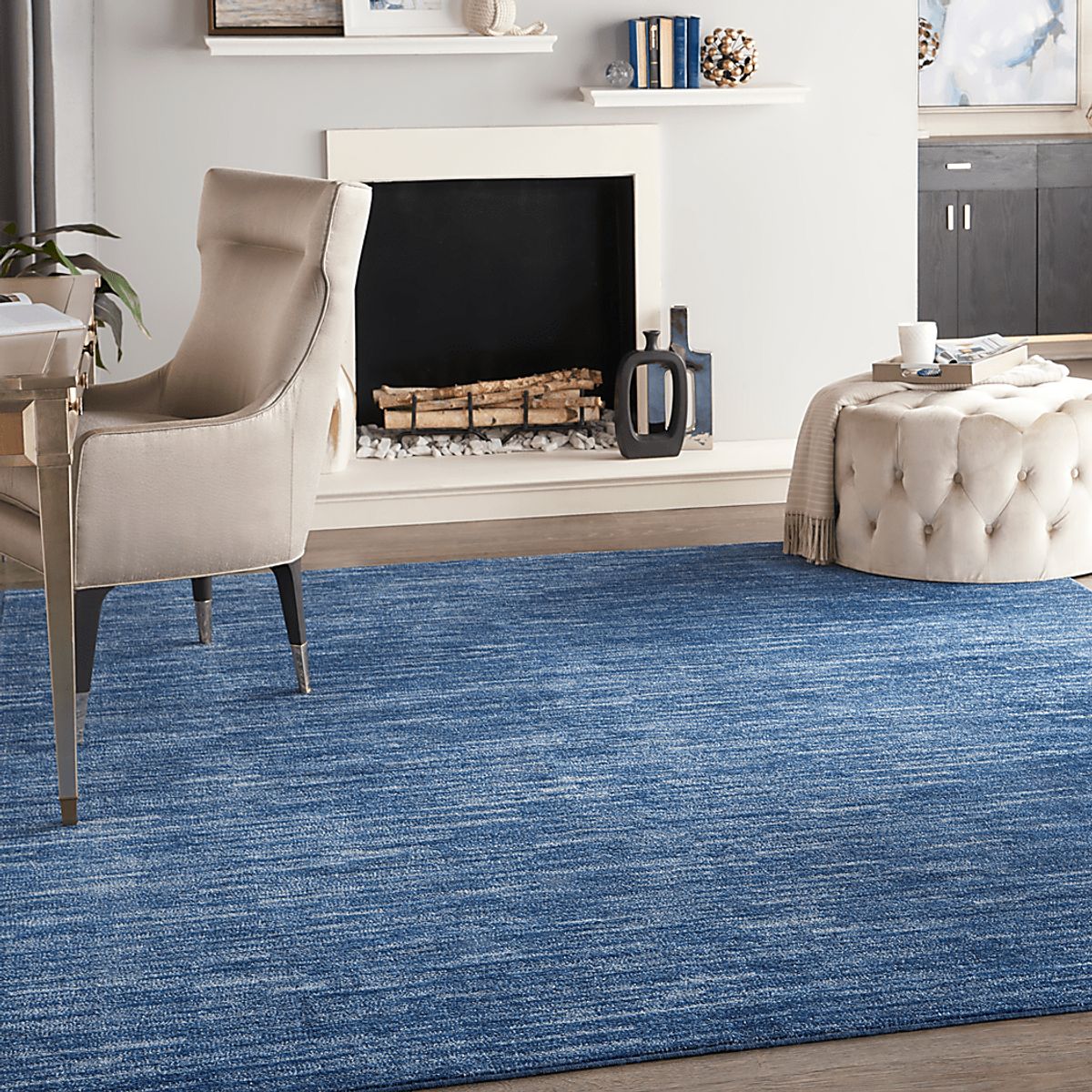 Easthagen Navy Blue Rugs | Rooms to Go
