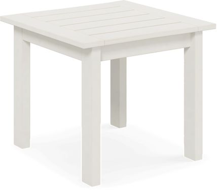 White Outdoor Patio Side Table, Small End Tables