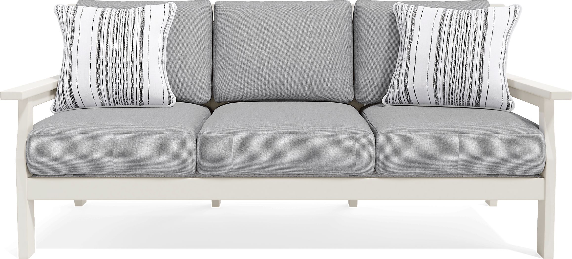 Fifth & Shore Eastlake White Colors,White Pewter Gray Outdoor Sofa ...