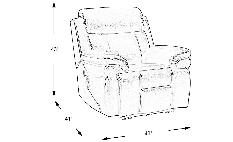 Eastmann Chocolate Leather Triple Power Recliner with Air Massage ...