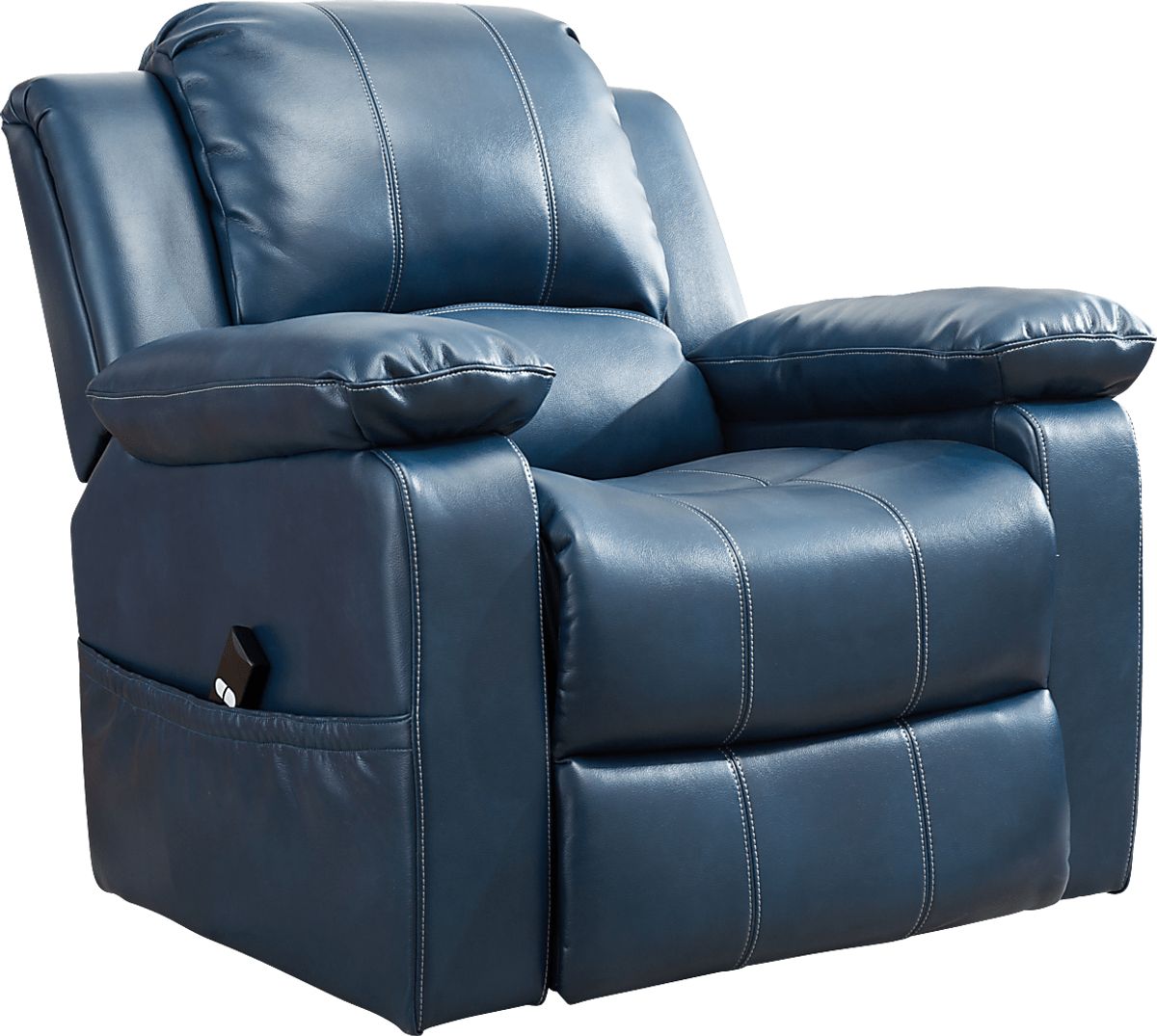 Eastover Blue Polyester,Polyurethane Fabric Power Recliner | Rooms to Go