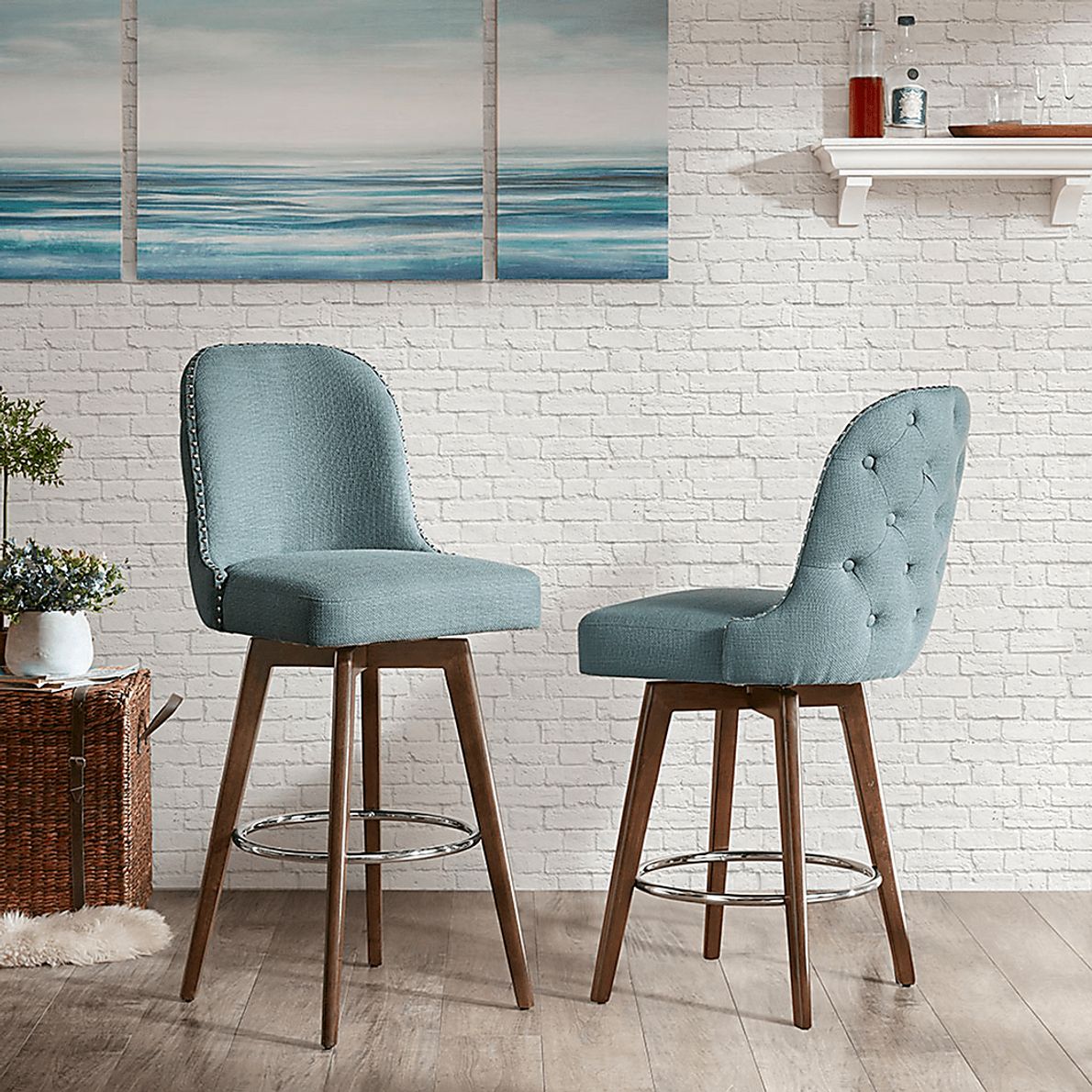 Eastwend Blue Counter Height Stool - Rooms To Go