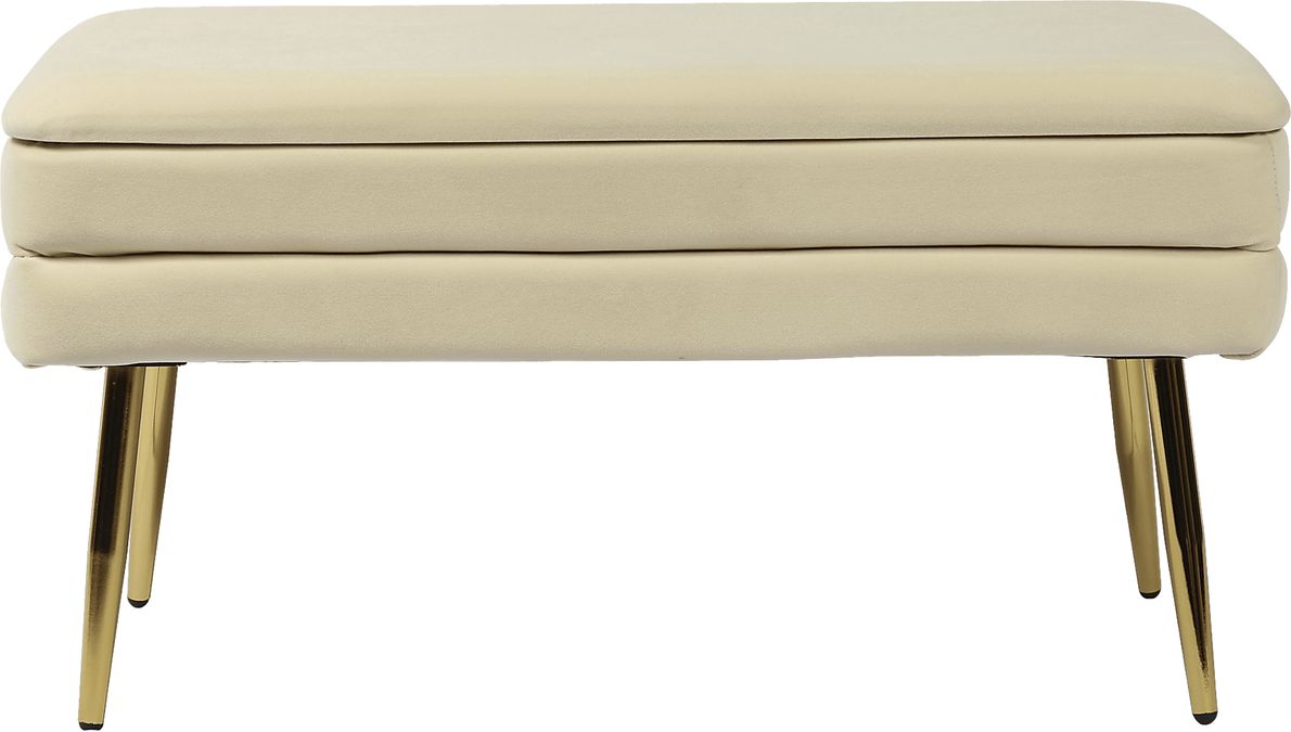 Eauclair Cream Storage Bench - Rooms To Go