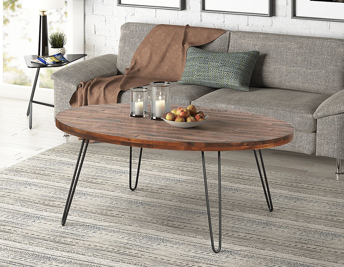 Eclanens Dark Brown Wood Cocktail Table | Rooms to Go
