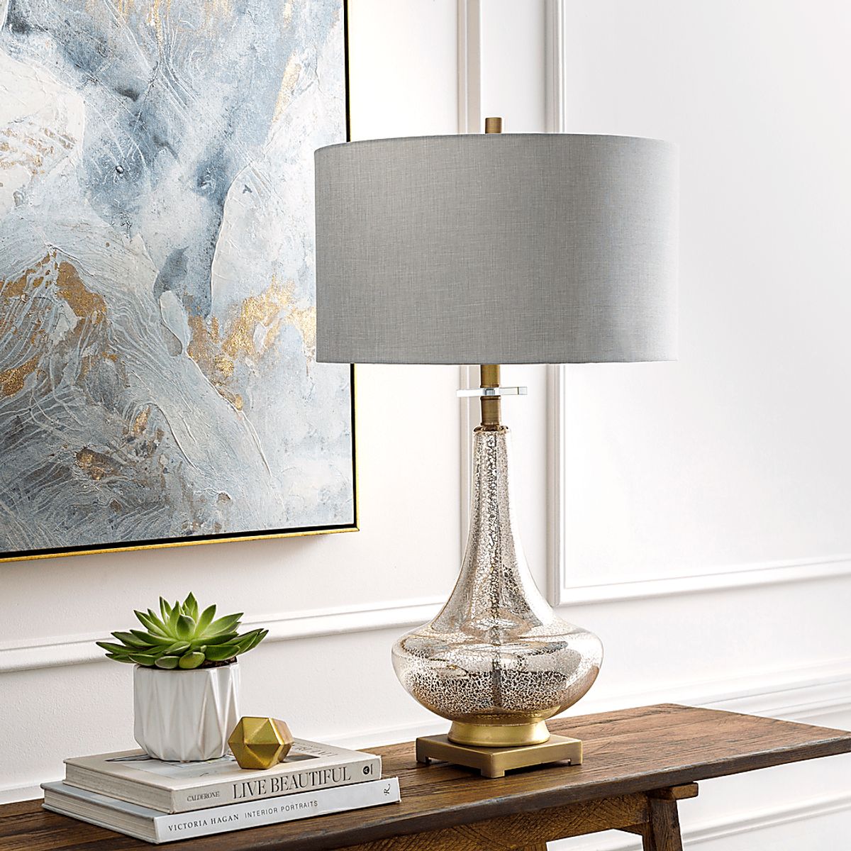 Edenderry Cay Gray Table Lamp | Rooms to Go