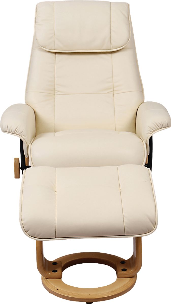 Edenrose Vanilla Recliner & Ottoman - Rooms To Go