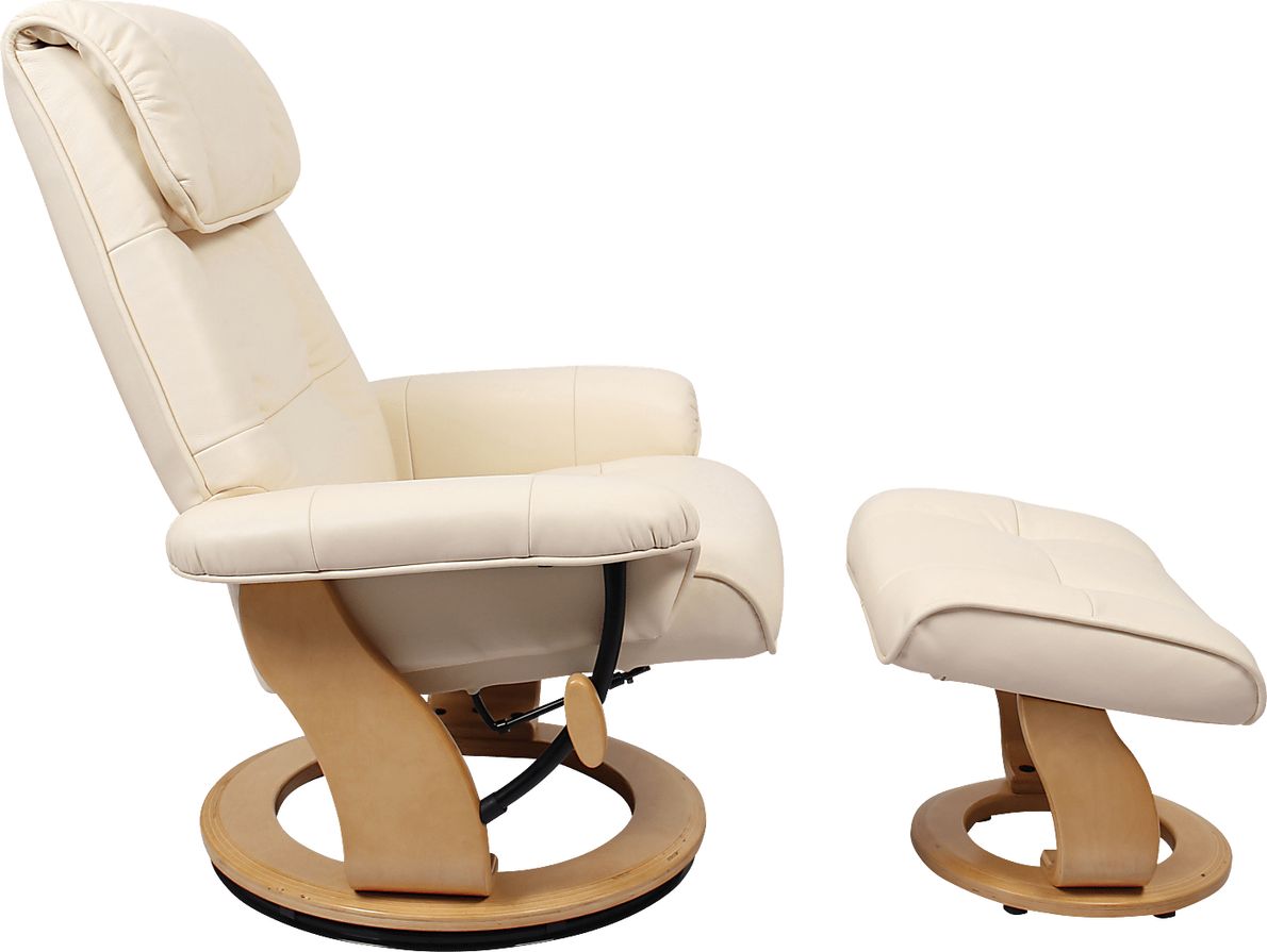 Edenrose Vanilla Recliner & Ottoman - Rooms To Go
