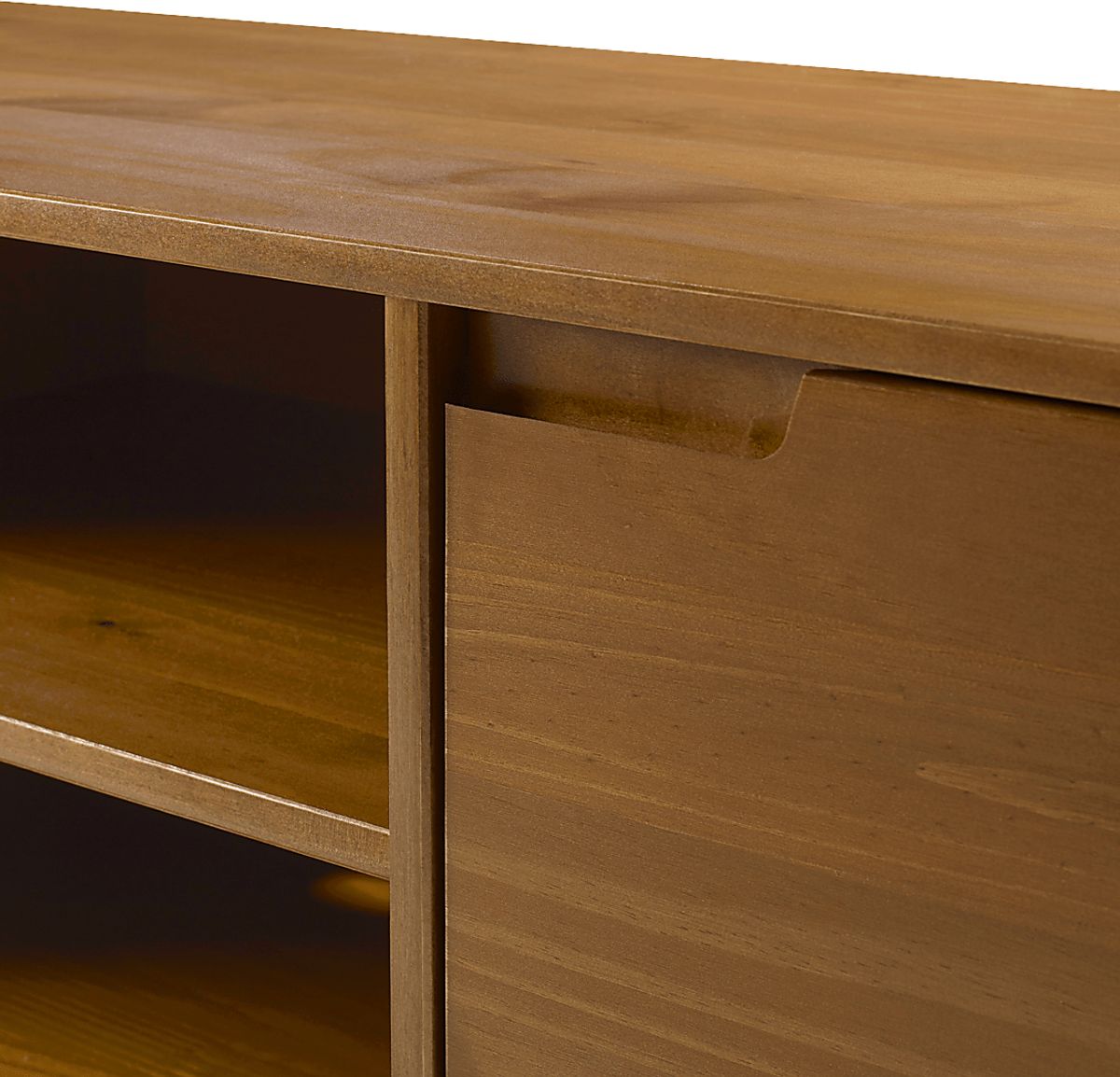 Edford Caramel Light Wood 58" Console | Rooms to Go