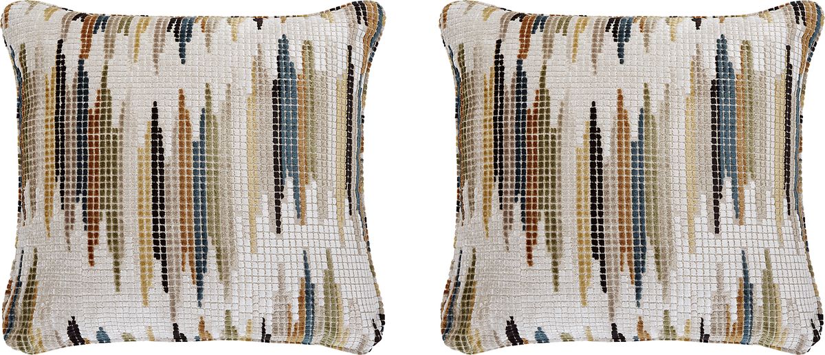 Edison 2 Pc Green Jacquard Fabric Pillow | Rooms to Go
