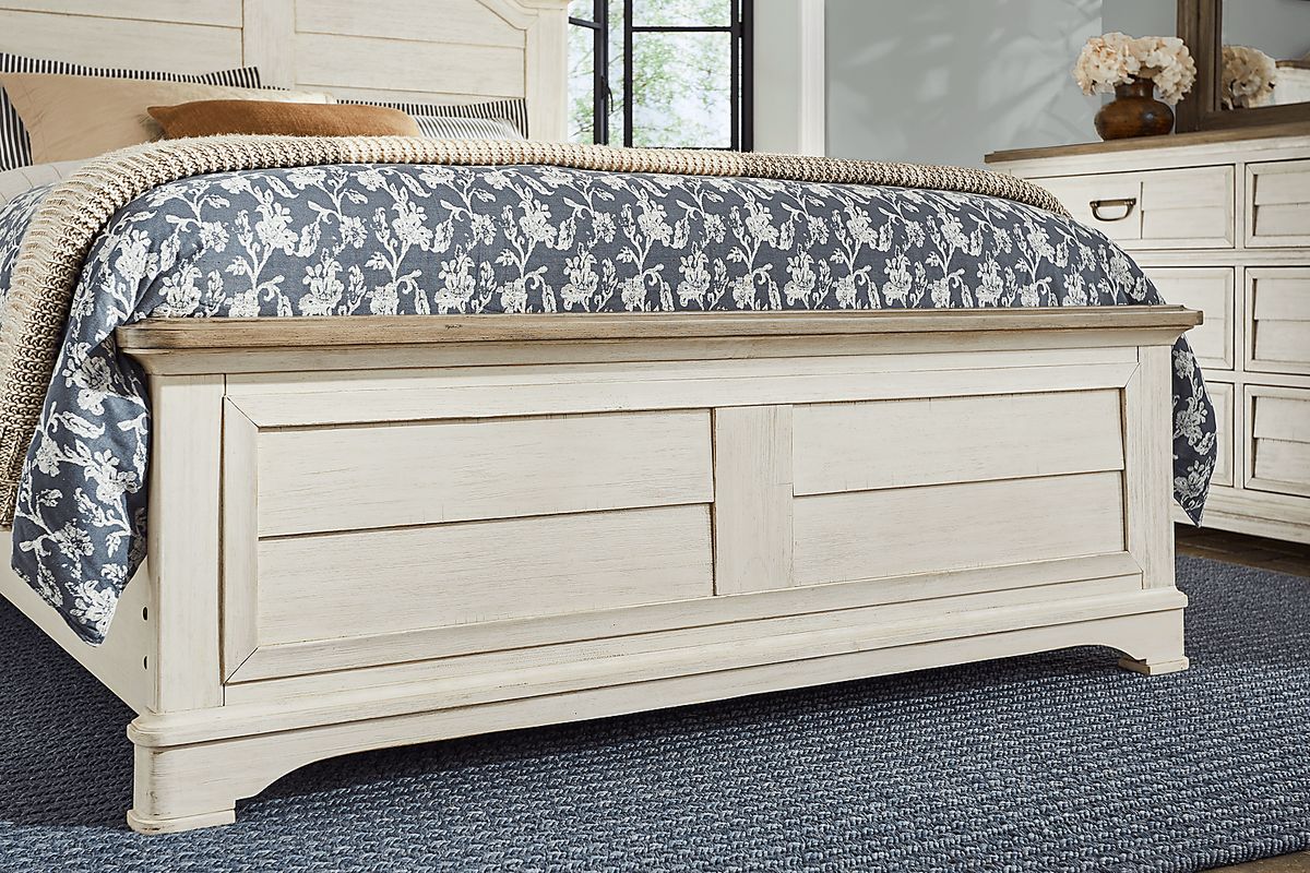 Edisto Bay White Colors,White 3 Pc Queen Panel Bed | Rooms to Go