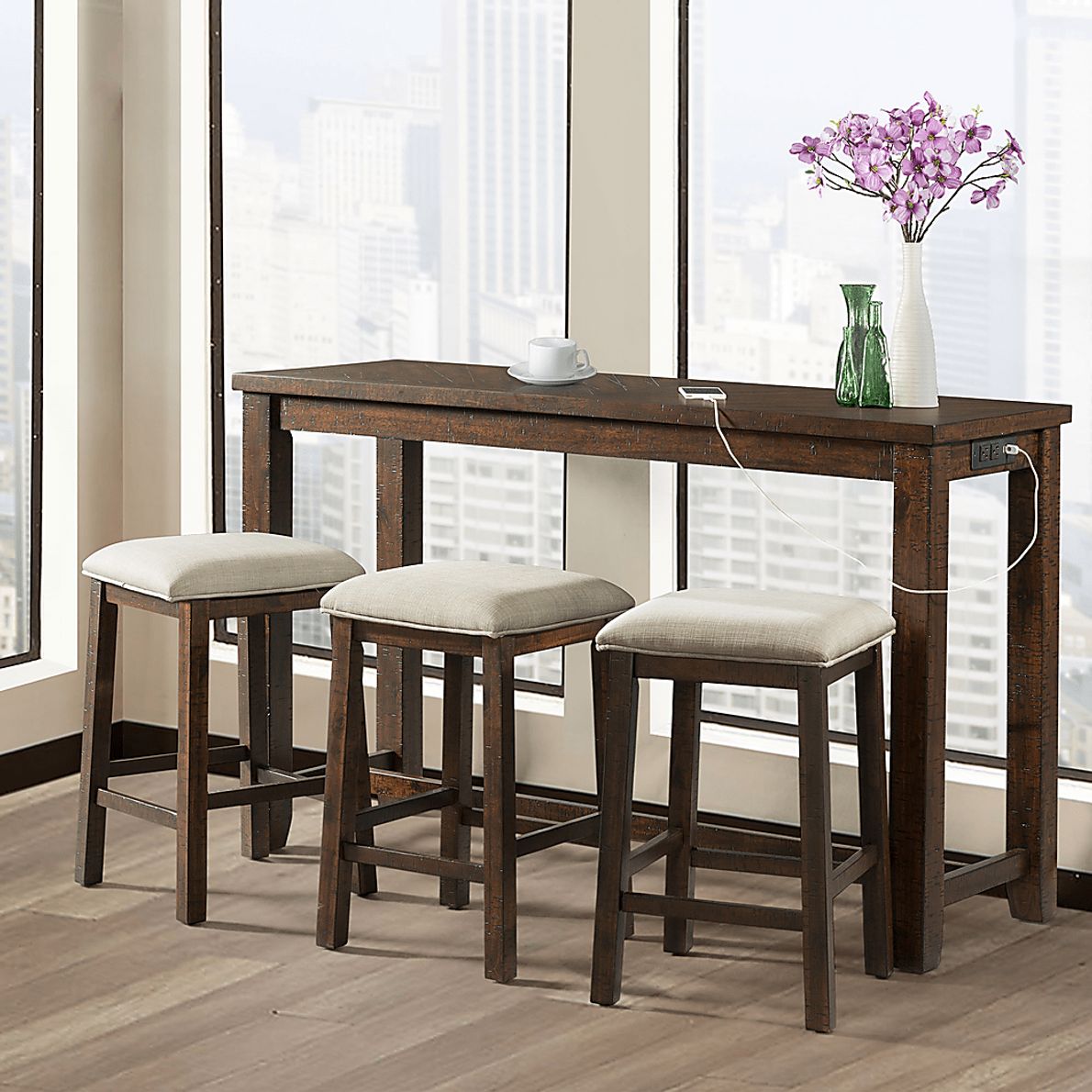 Ekolu Brown 4 Pc Dining Table Set - Rooms To Go
